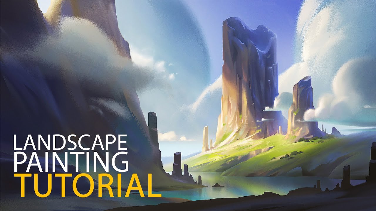 Landscape Digital Painting Tutorial Youtube