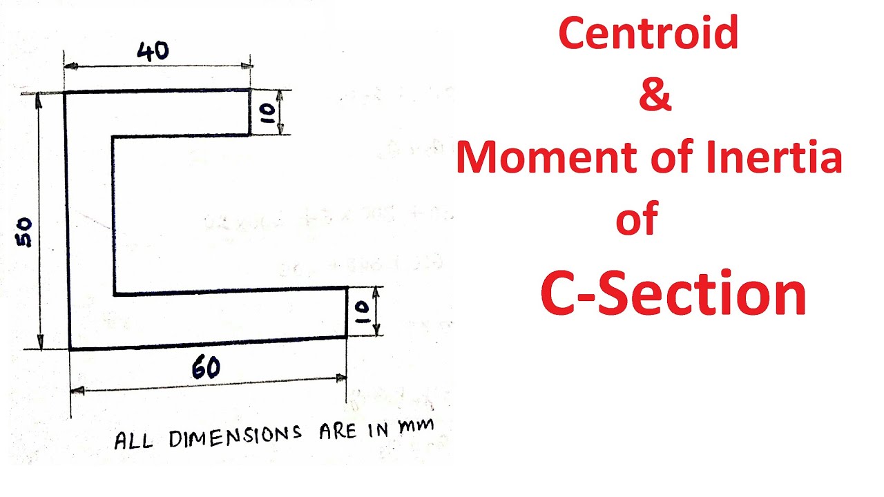 Problem On Centroid And Moment Of Inertia Of C Section Engineering