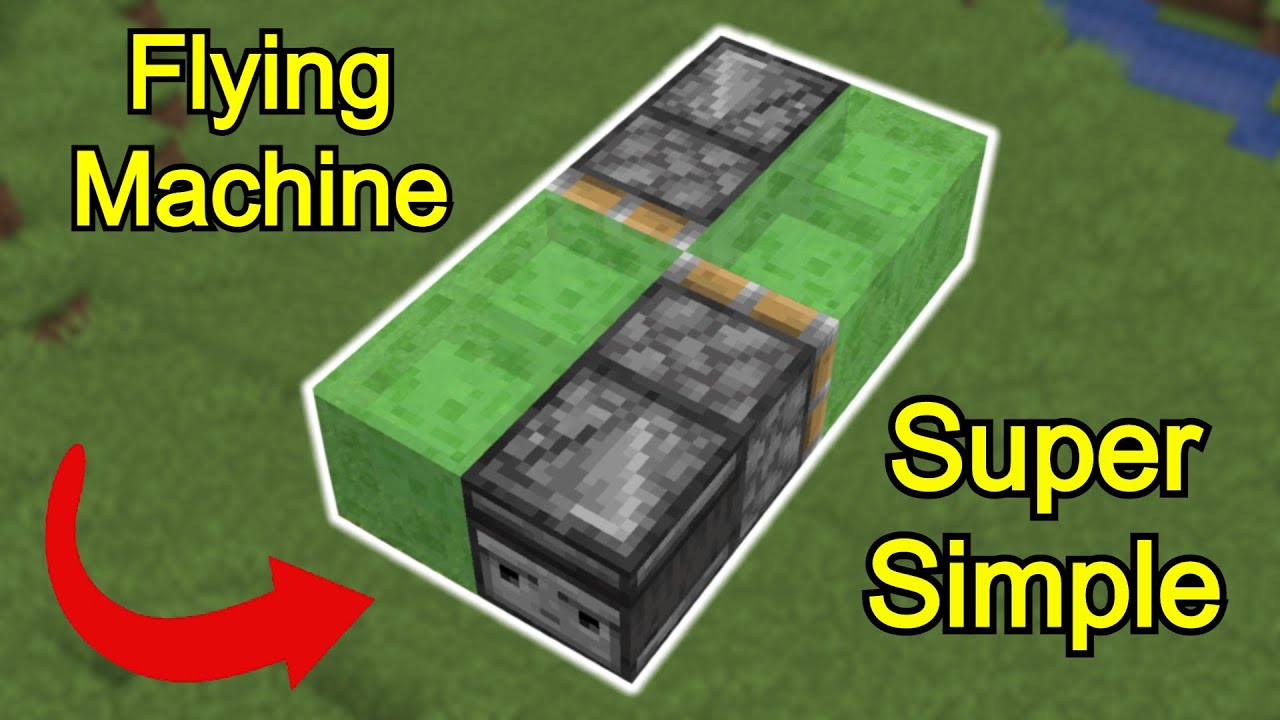 How To Make A Flying Machine In Minecraft Super Simple Youtube
