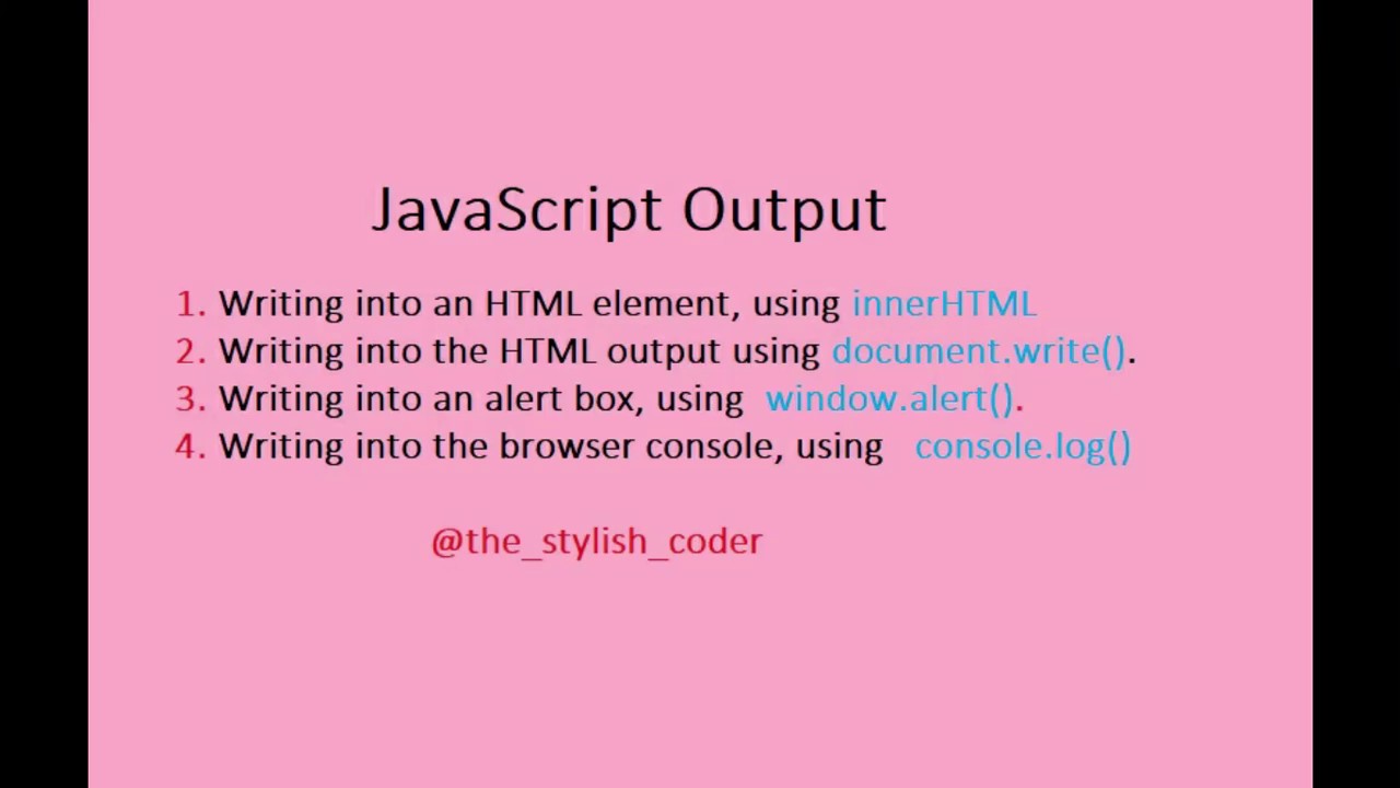 Javascript Output Examples At Nedra Harris Blog
