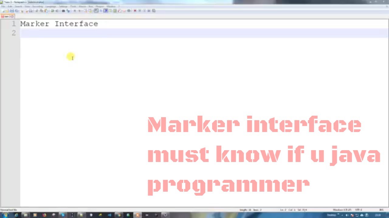Marker Interface In Java Youtube