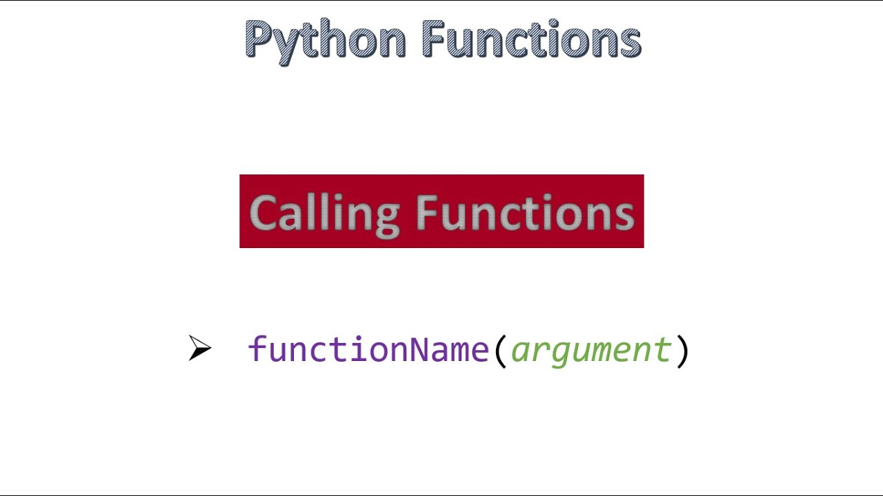 Calling Functions Python Hindi Youtube
