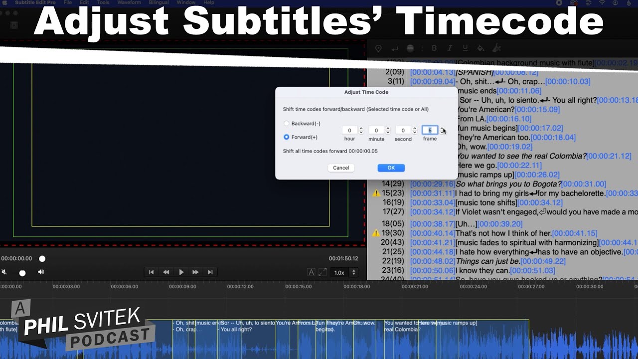 Easily Adjust Subtitles Timecode Using Subtitle Edit Pro Youtube Music