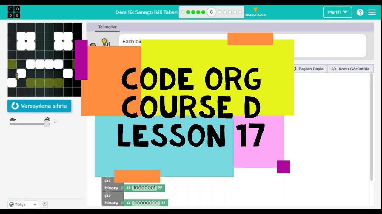 Code Org Course D Lesson 17 Binary Images With Artist Code Org 2020