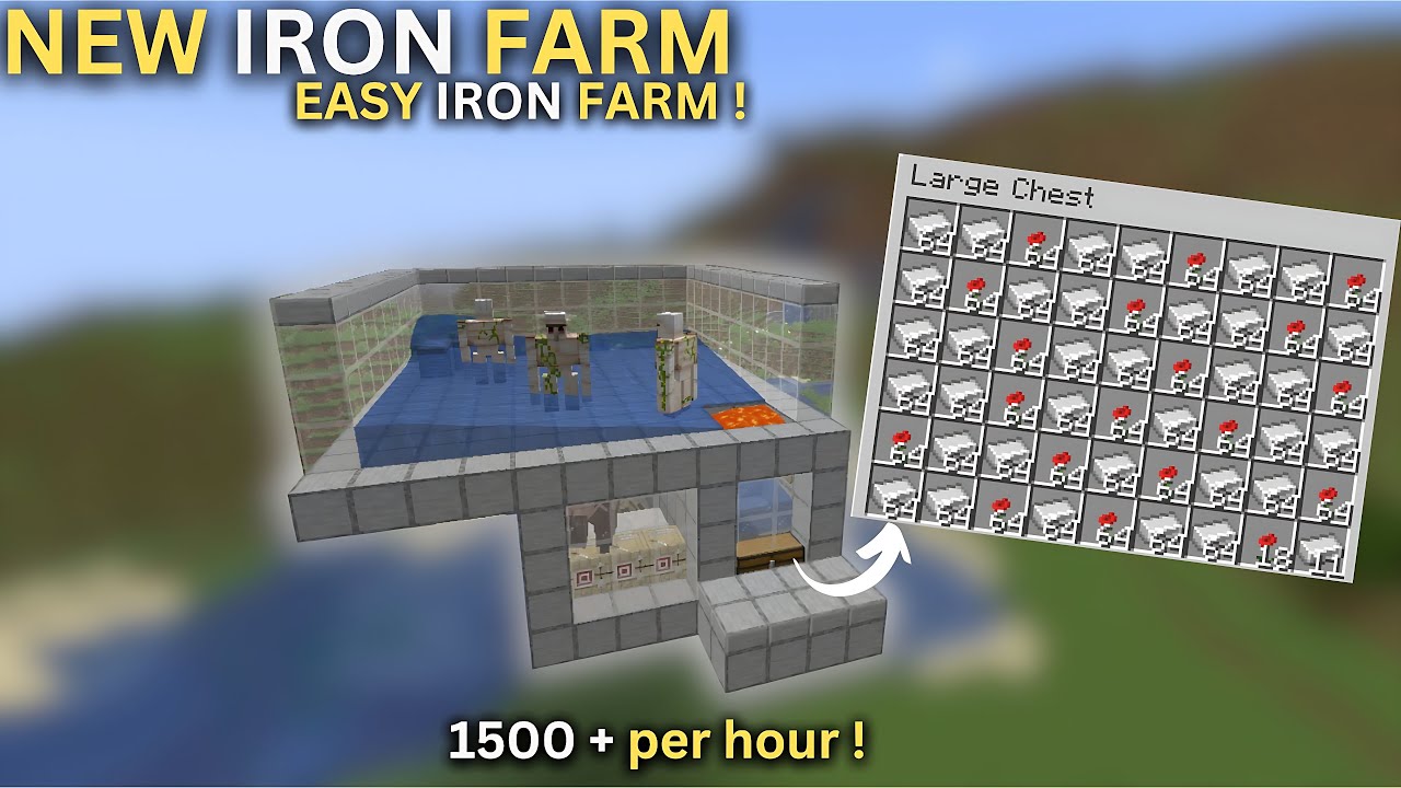 Simple 1 21 Iron Farm Tutorial In Minecraft Java Youtube