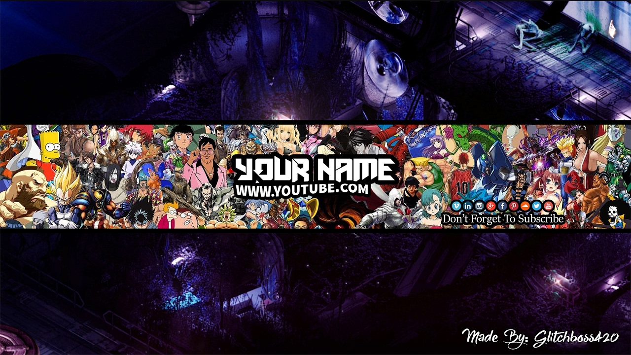 Photoshop Free Hd Gaming Youtube Banner Template Psd Direct