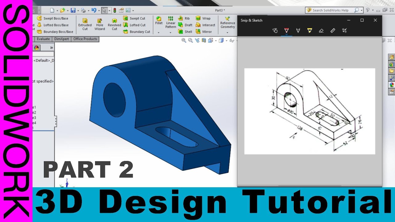 3d Design Tutorial Tutorial Solidwork Part 2 Youtube