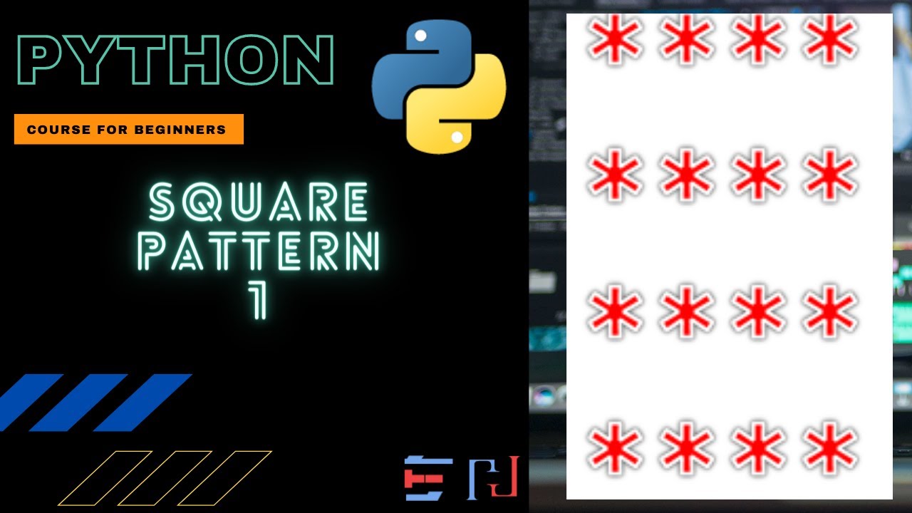 Python Square Pattern Program 1 Youtube