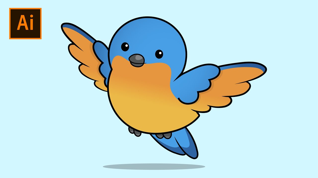 How To Draw A Bird Bird Vector Art Adobe Illustrator Cc Tutorial