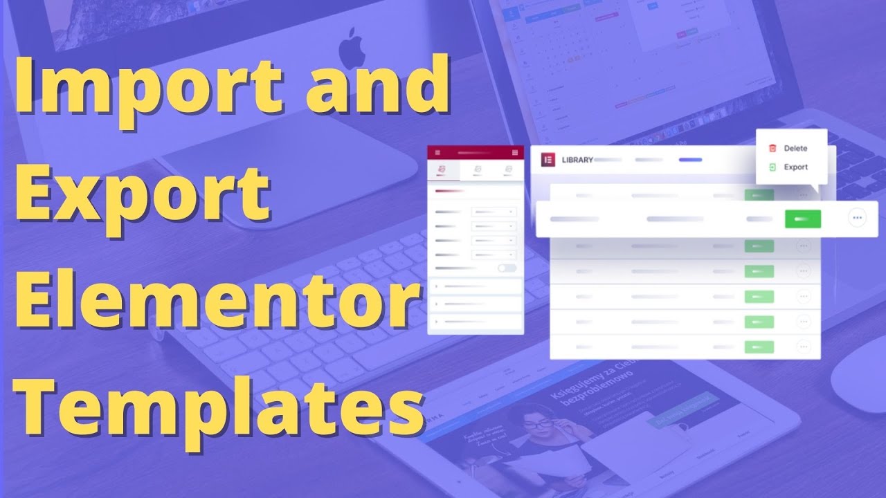 How To Import And Export Elementor Websites Templates Elementor