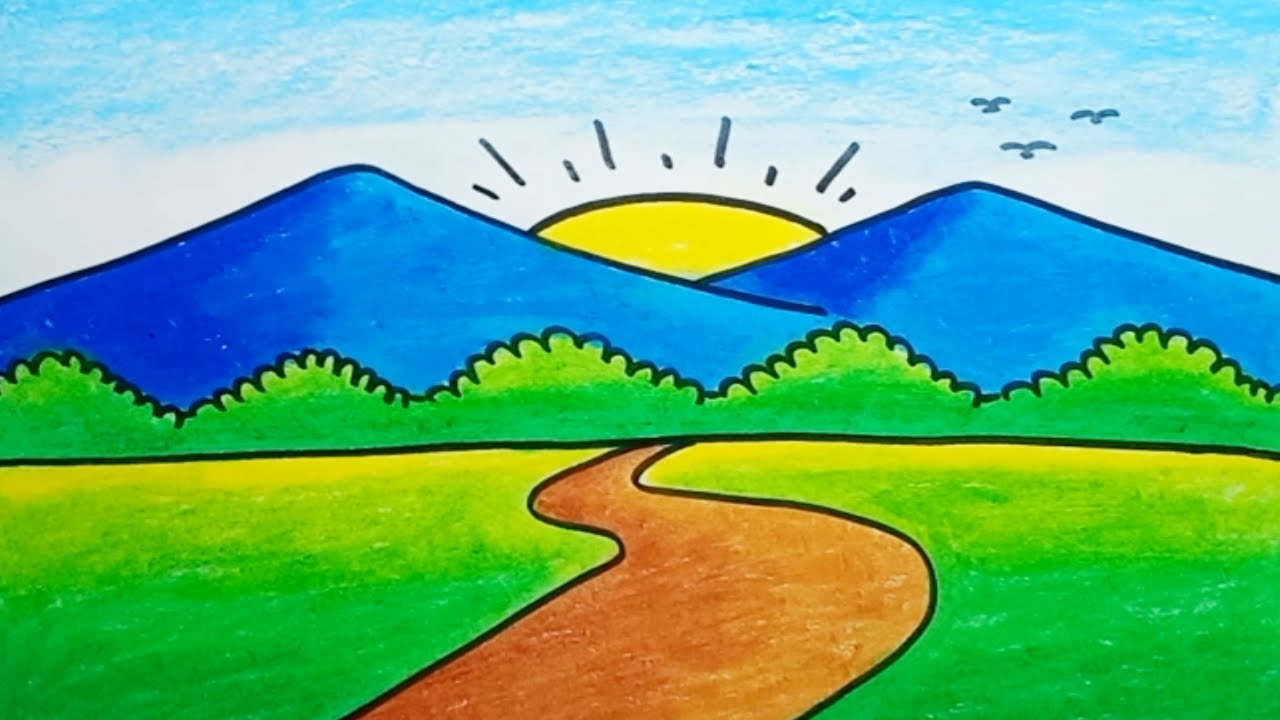 How To Draw Scenery Easily