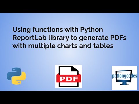 Using Functions In Python Reportlab To Create Pdfs With Multiple Charts