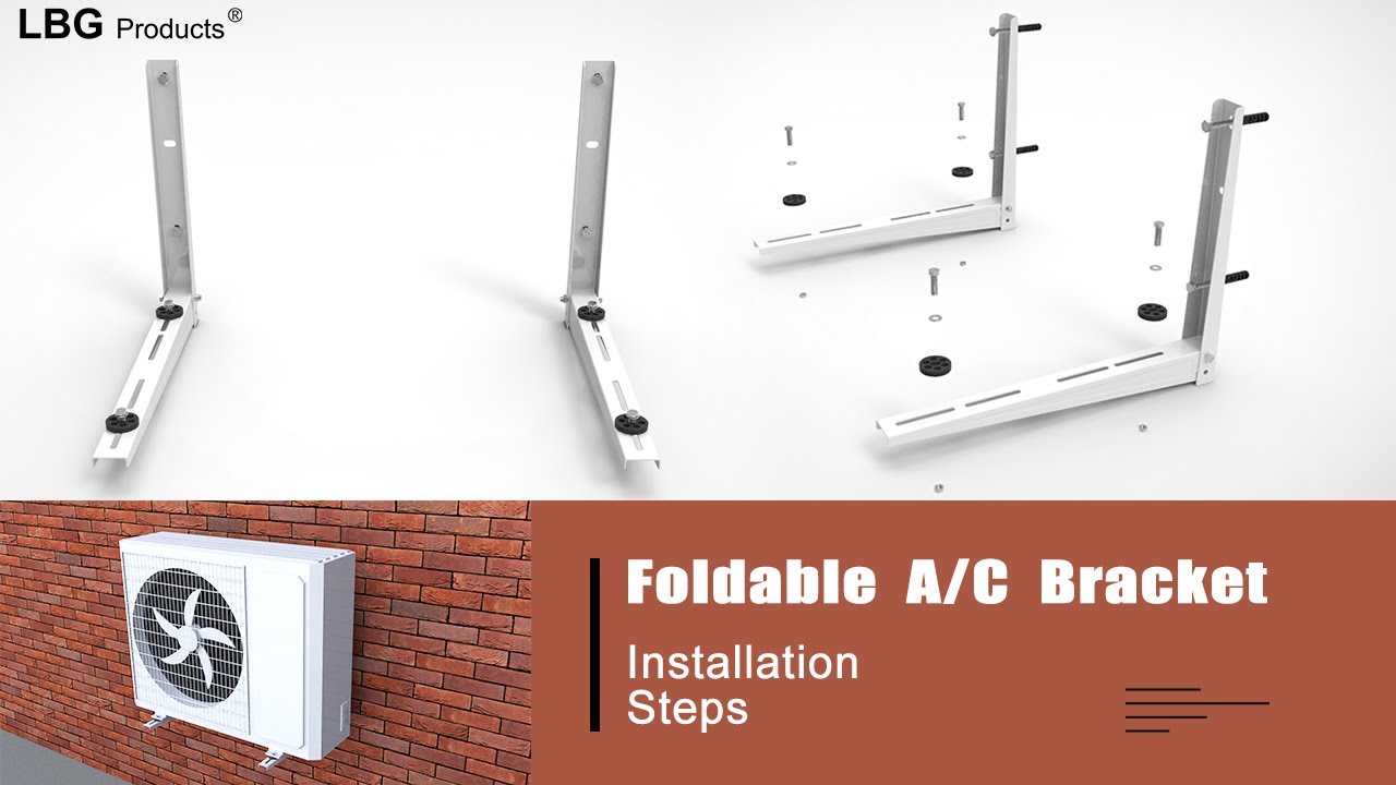 How To Install Mini Split Wall Mount Ac Bracket Lbg Products Youtube