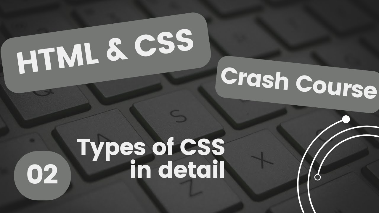 Html And Css Crash Course Types Of Css In Detail Tutorial 2