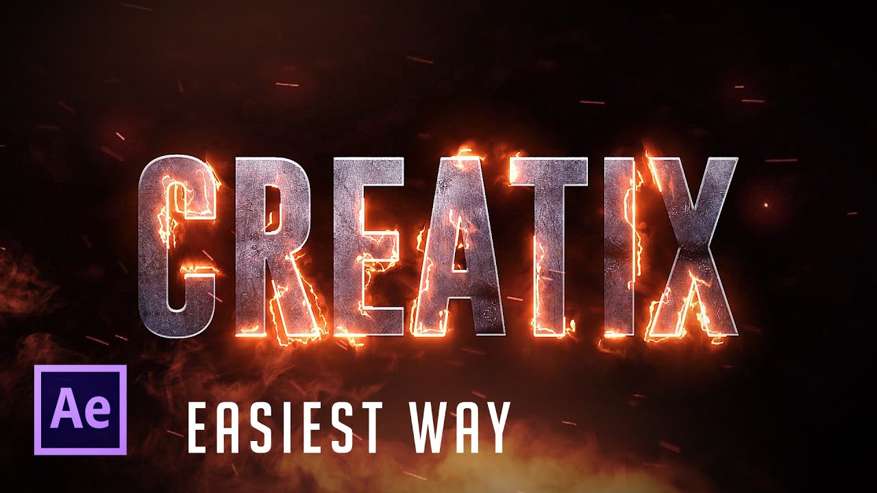 After Effects Tutorial Real Fire Text Effect Easiest Way Youtube