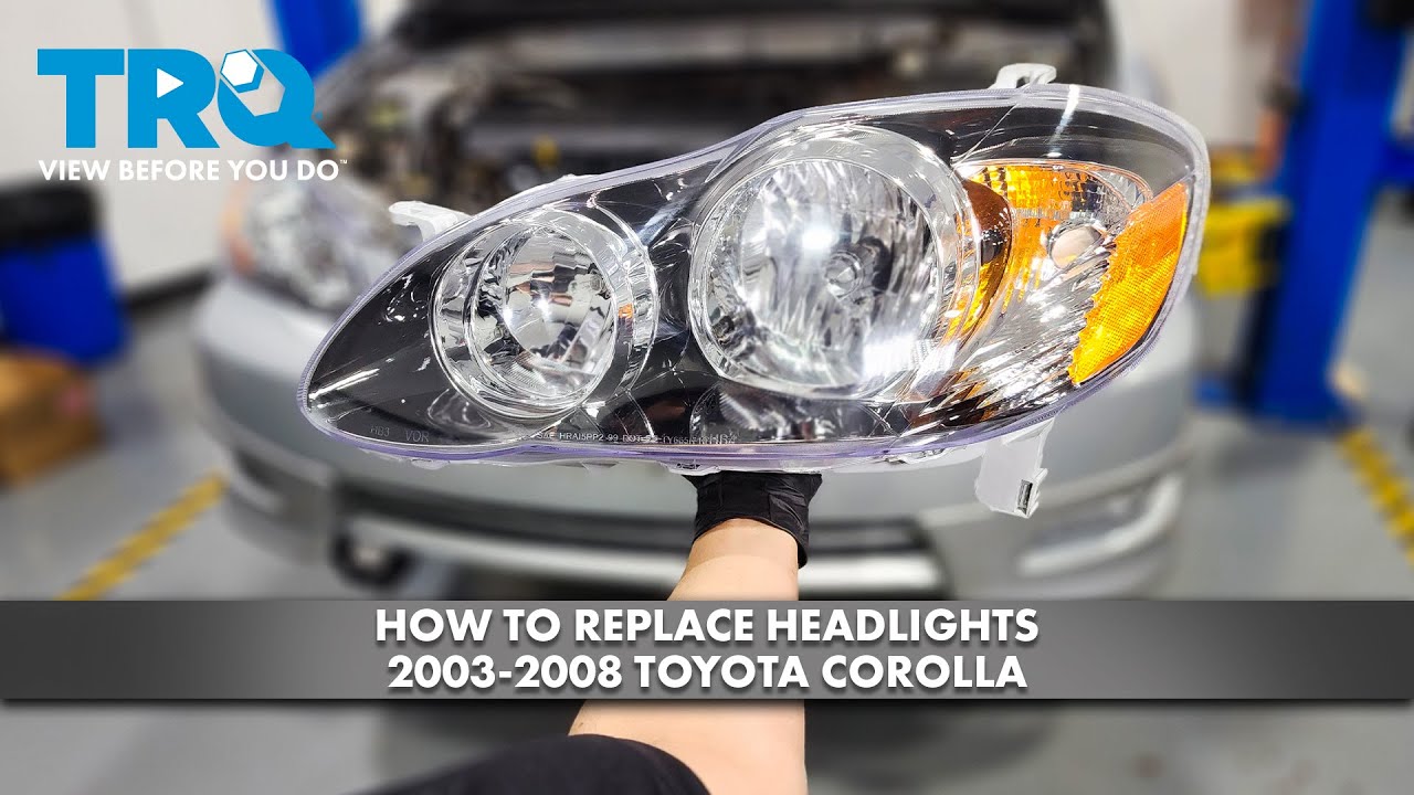 How To Replace Headlights 2003 2008 Toyota Corolla Youtube
