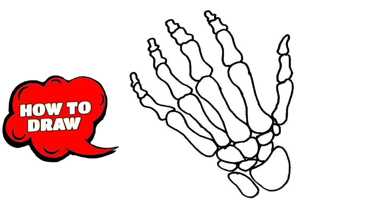 How Do You Draw A Skeleton Hand Easy Meaning Of Number