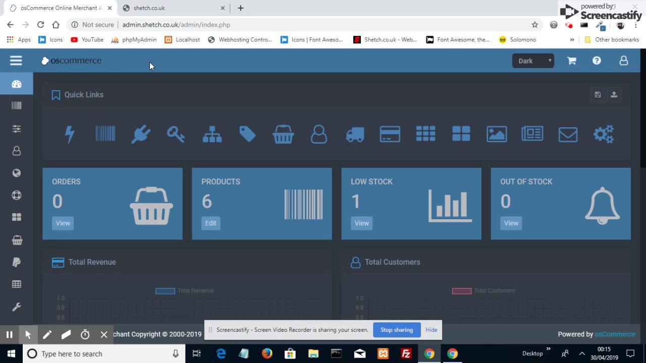 Oscommerce Admin Bootstrap V4 Youtube