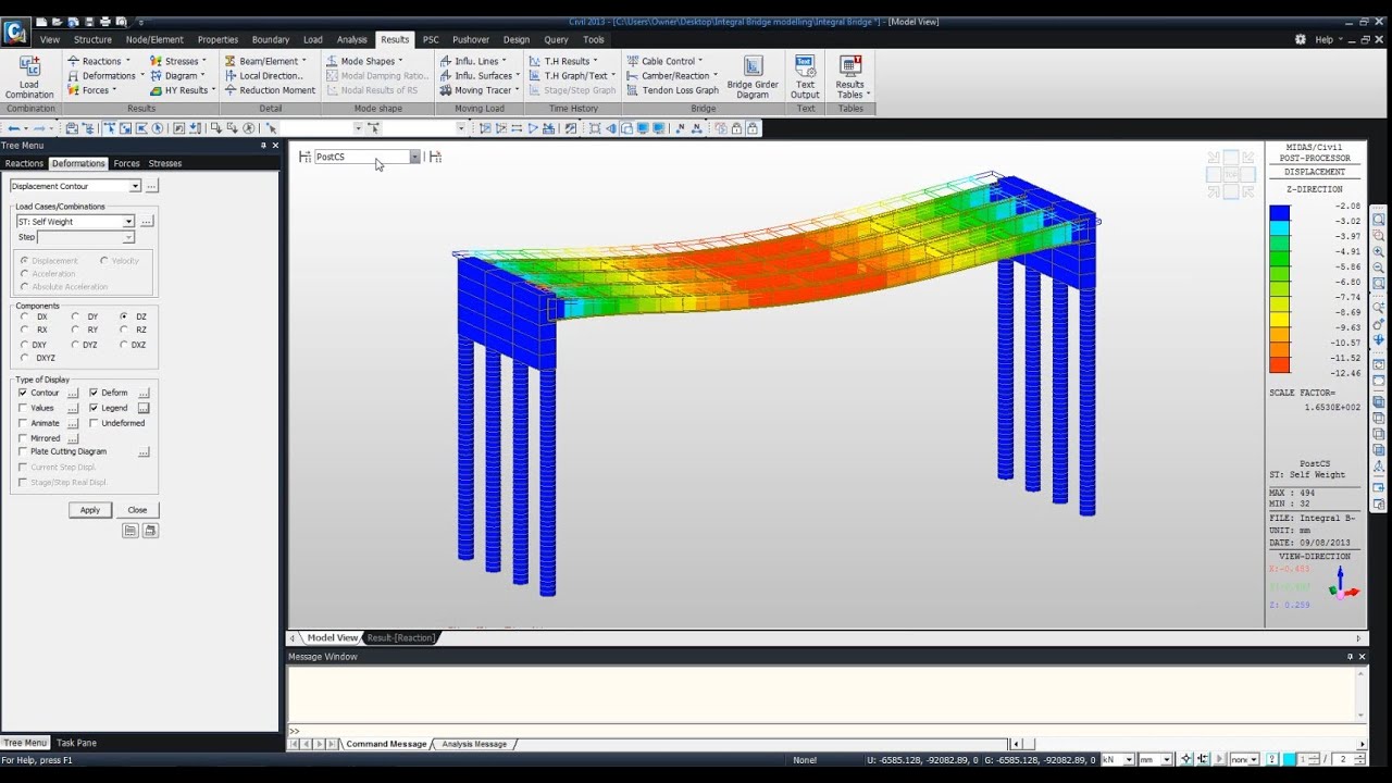 Midas Civil Tutorial Single Span Composite Steel Integral Bridge
