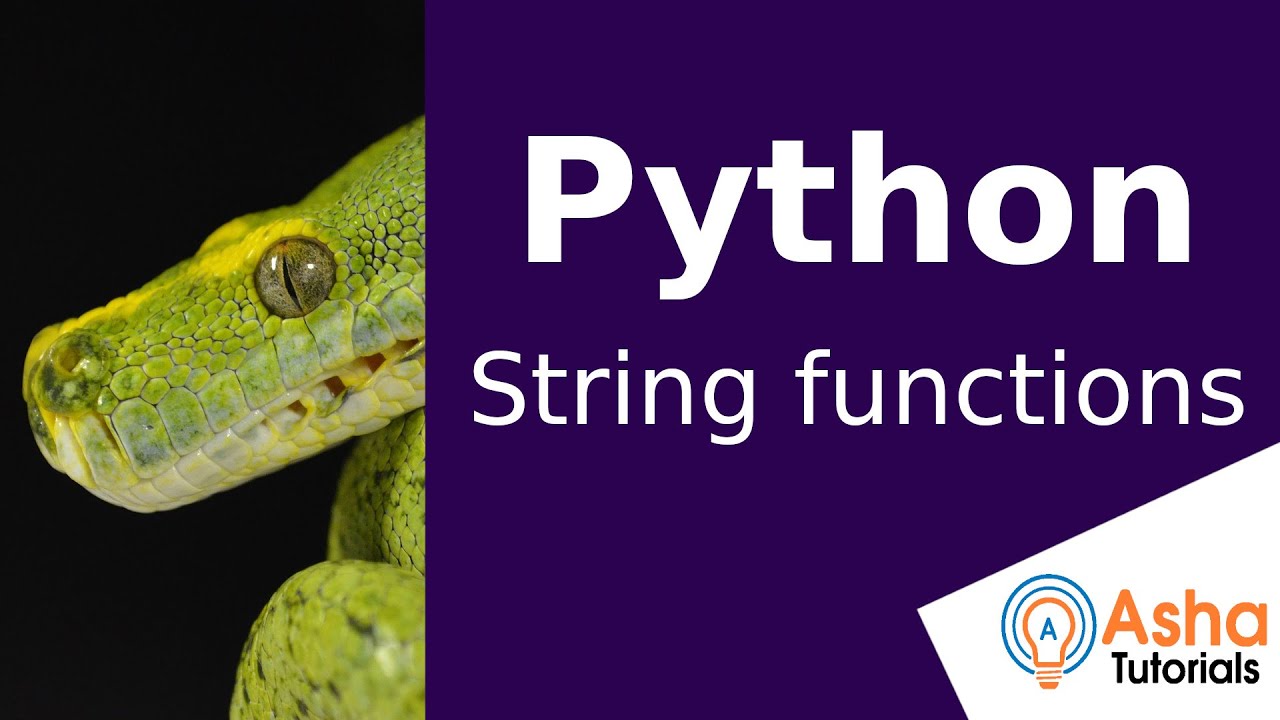 Python String Functions Youtube