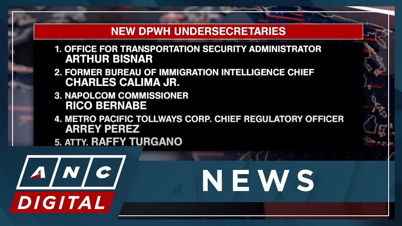 Dizon Brings In New Team To Clean Up Dpwh Anc Youtube