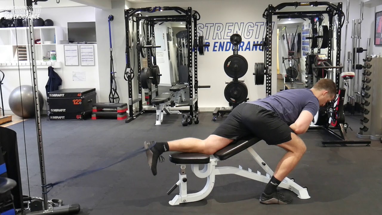 Banded Hamstring Curl Youtube