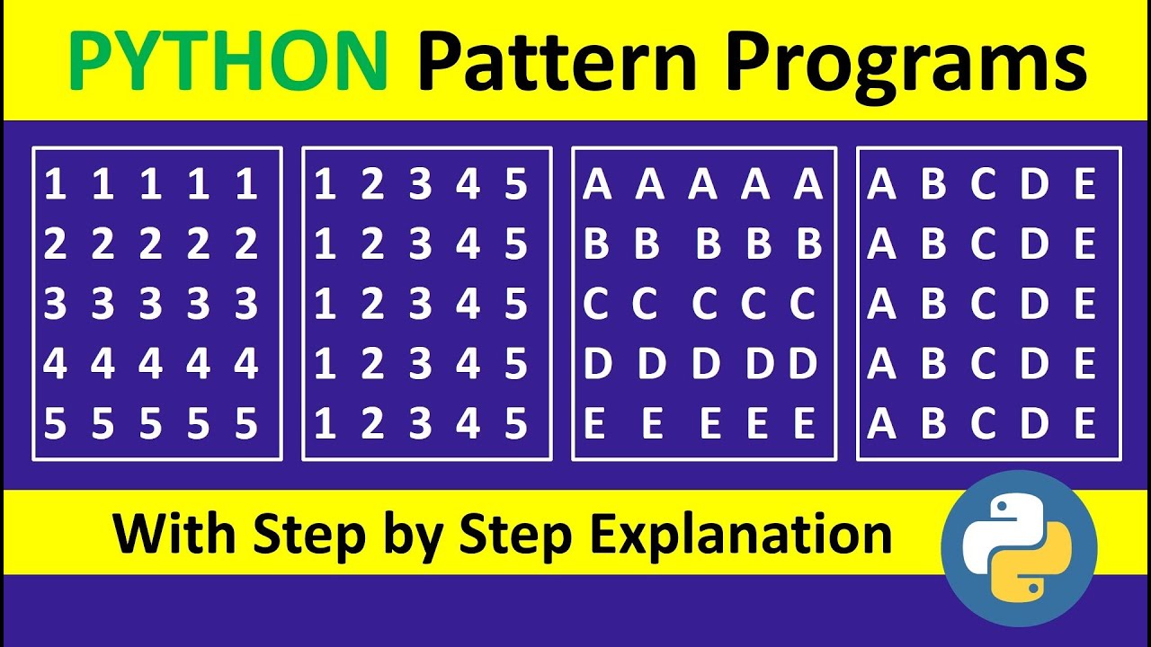 Printing Numbers And Alphabets In Square Pattern In Python Python