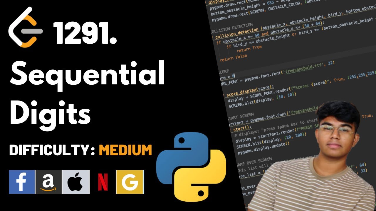 Sequential Digits Leet Code 1291 Theory Explained Python Code