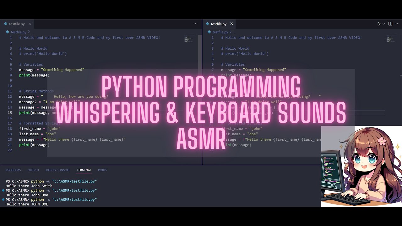 Asmr Whispered Python Programming Language Tutorial Pt 1 Youtube