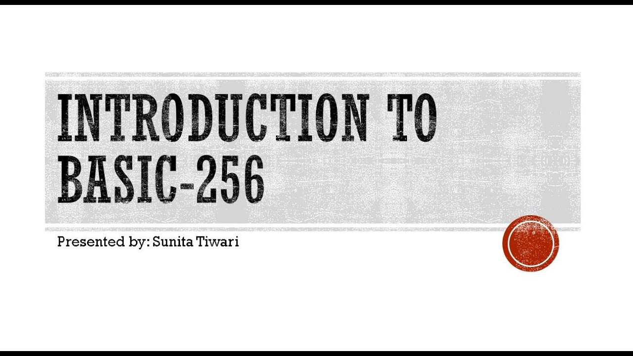 Introduction To Basic 256 Youtube