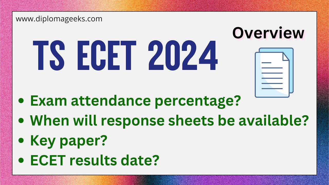 Ts Ecet 2024 Examination Overview Response Sheet Key Paper Results