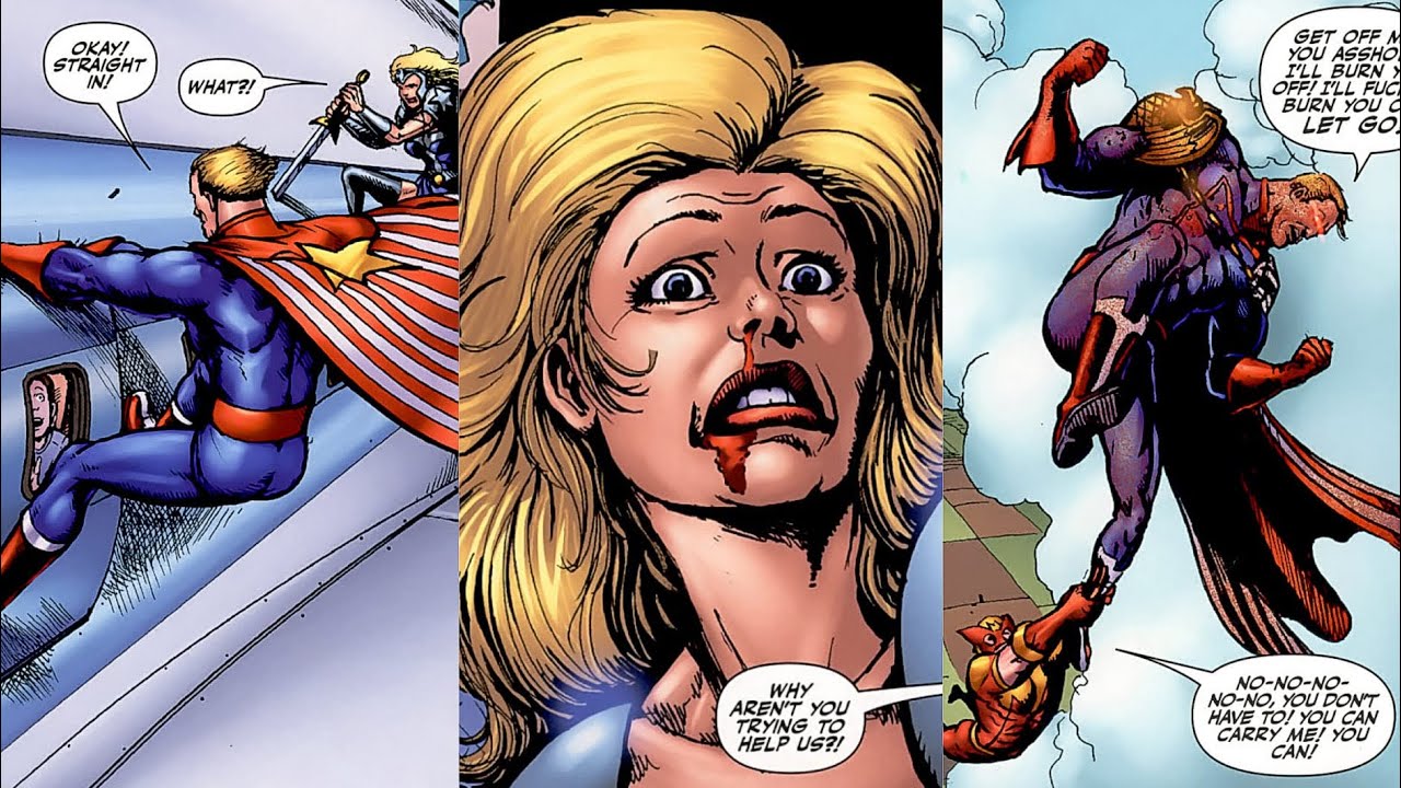 What Really Happened In The Boys Plane Scene In The Comics Youtube