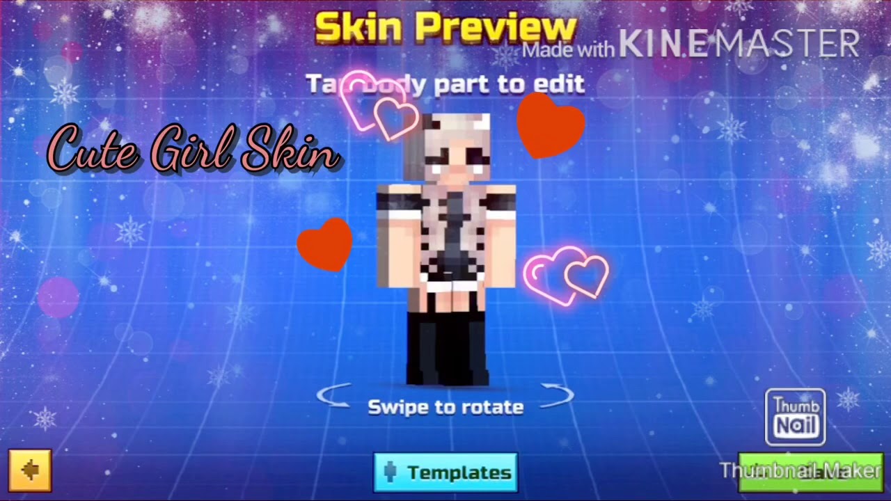 Cute Girl Skin Pixel Gun 3d Youtube