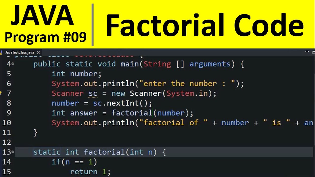 Java Program Shows How To Calculate Factorial Of A Number