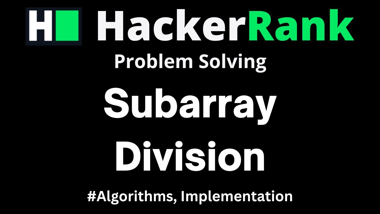 Subarray Division Hackerrank Solution In Cpp Detailed Explanaion With