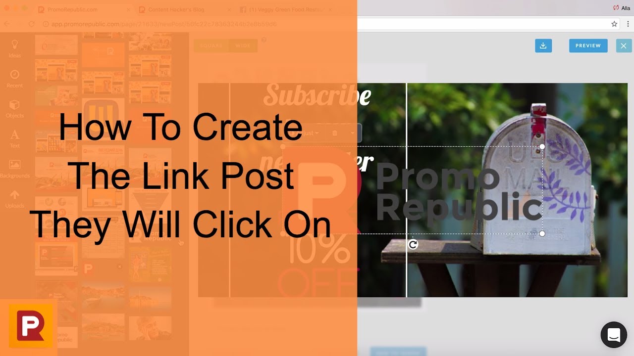 How To Create The Link Post They Will Click On Youtube