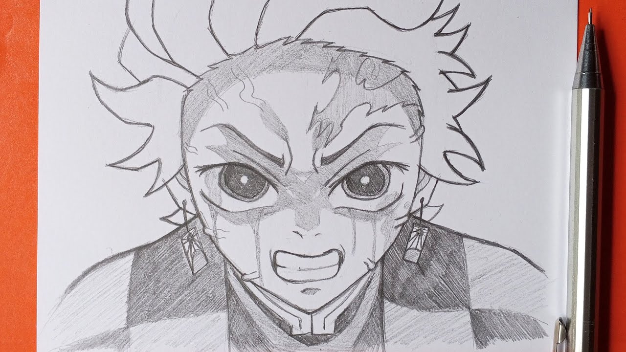 How To Draw Tanjiro Kamado Step By Step In 2021 Anime Drawings For ...