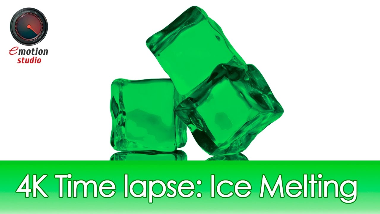 Ice Cube Melting Time Lapse Video In Motion 4k Uhd таймлапс видео в