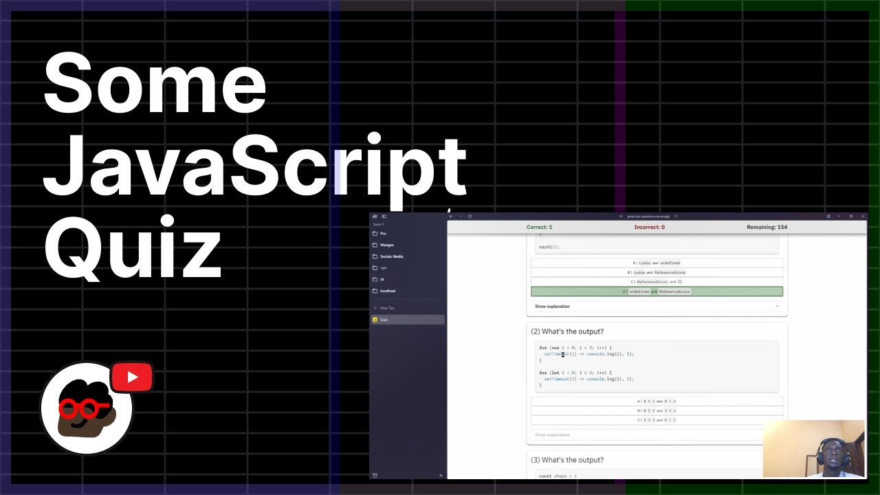 Lets Do Some Javascript Quiz Youtube