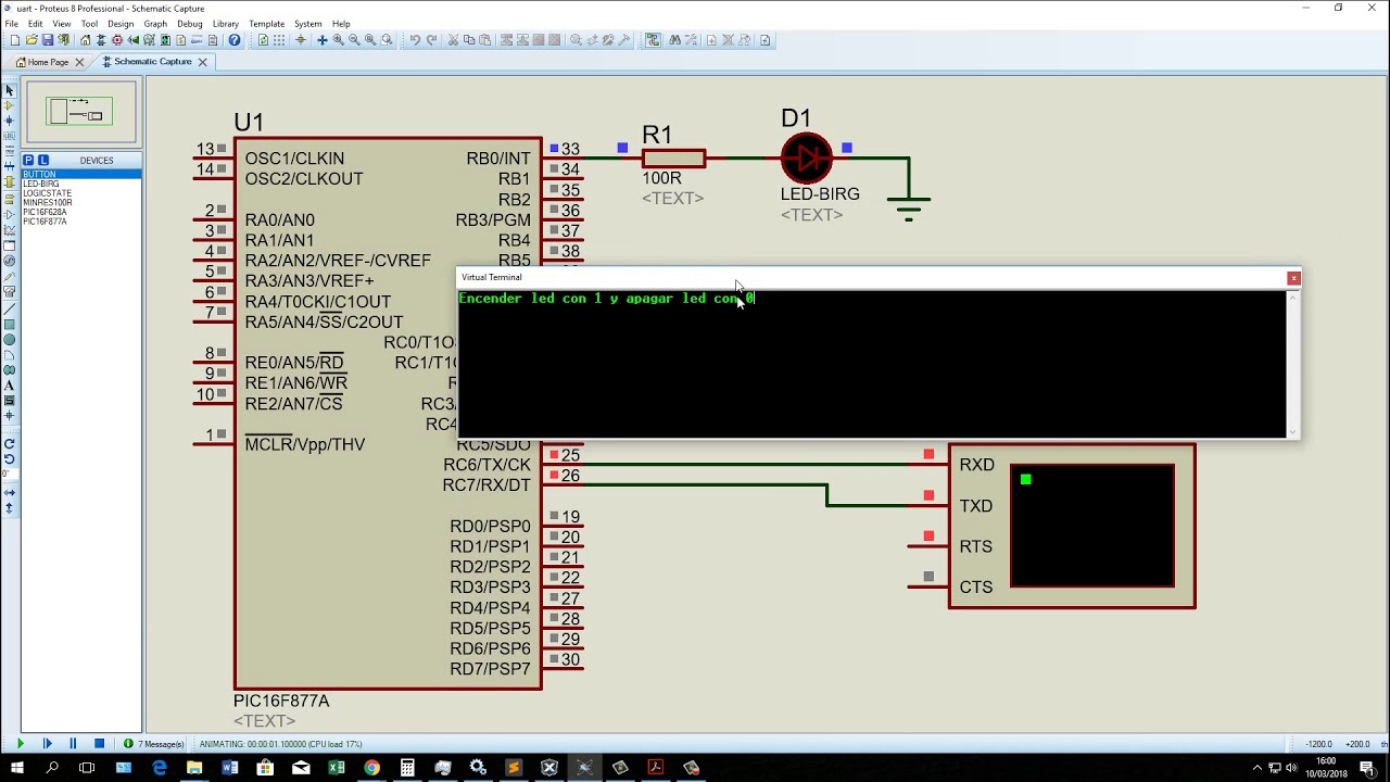 Tutorial 7 Recepción De Datos Uart Con El Compilador Xc8 Youtube