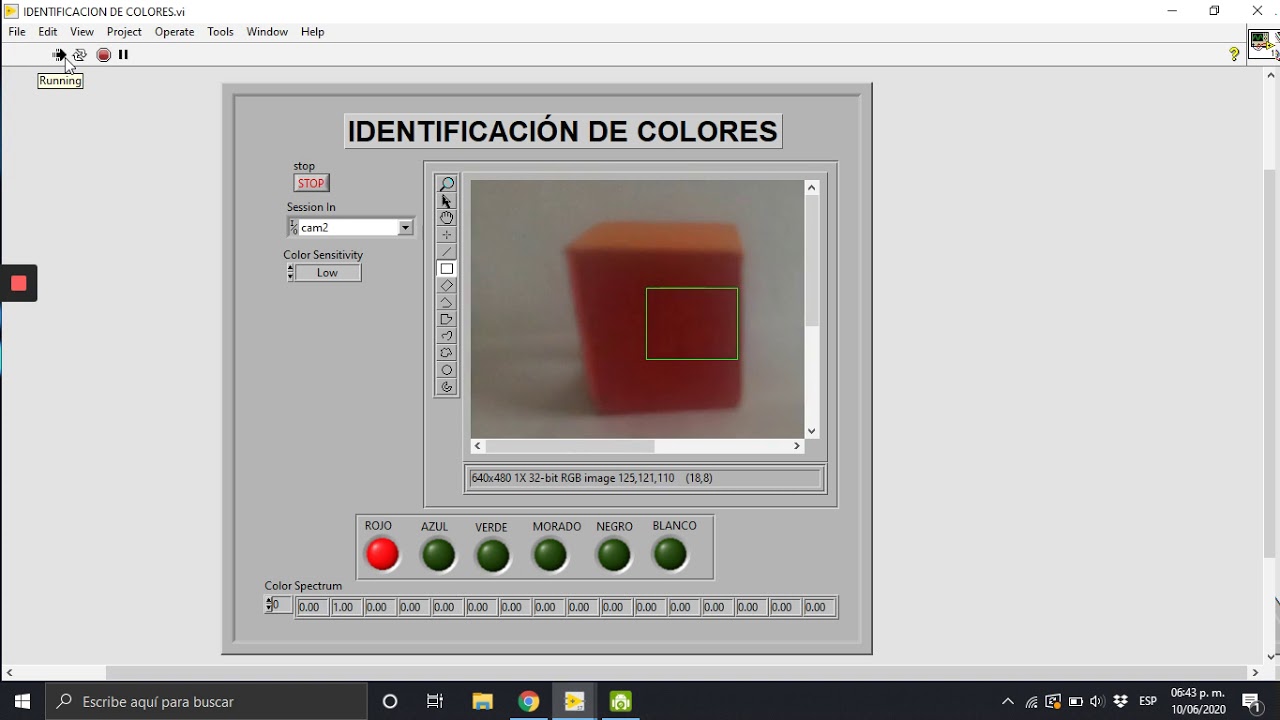 Practica 4 Labview Identificación De Colores Youtube