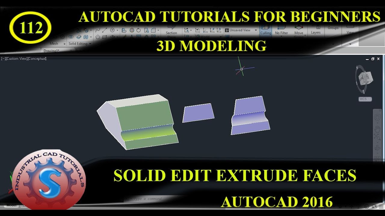 Solid Edit Command With Faces Basic Tutorials For Beginners Auto