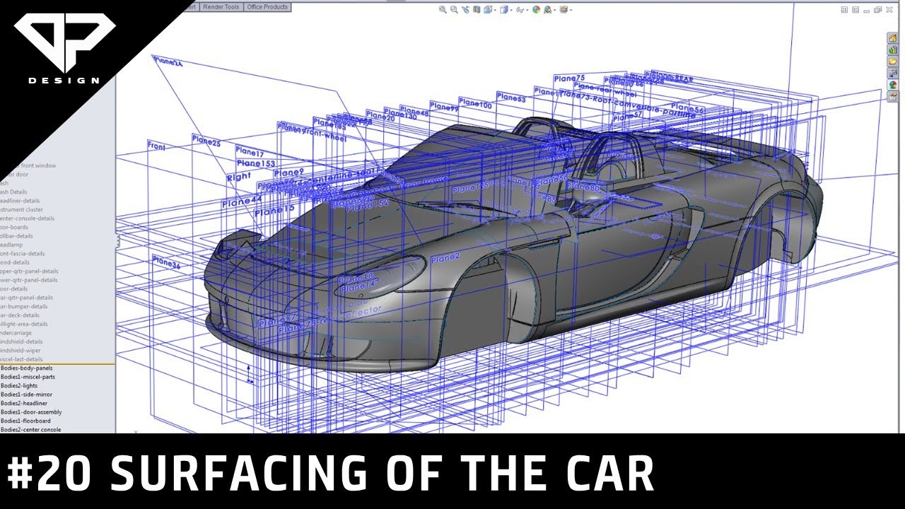 Learning Solidworks 20 Surfacing Of The Car Part Car Modeling