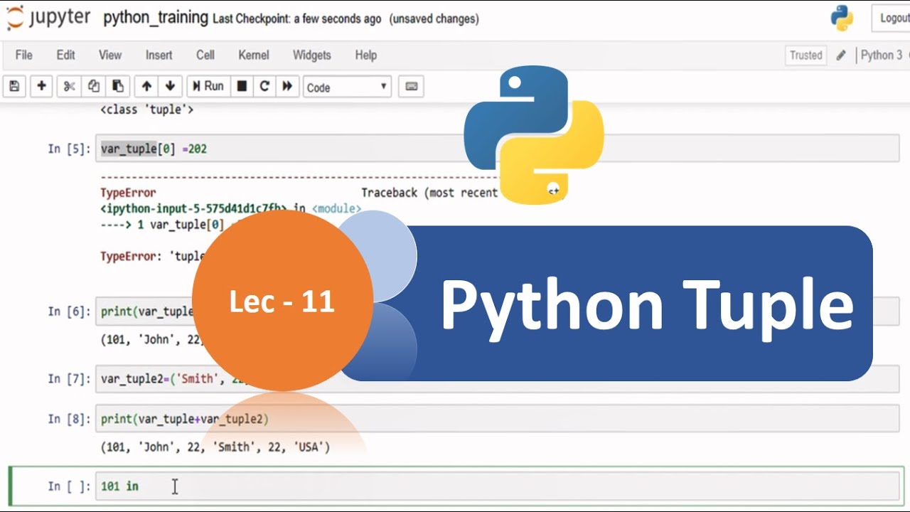 Python Tutorial 11 Tuple In Python Python Tuple With Example