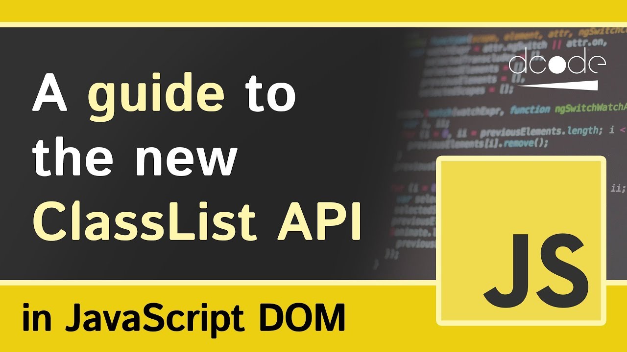 Class List Classlist Property Javascript Dom Tutorial For Beginners