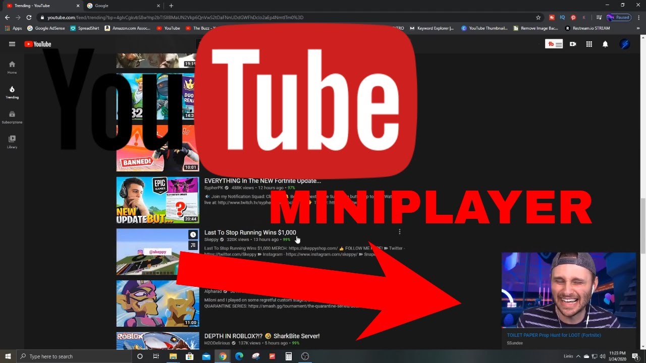 How To Use Miniplayer On Youtube Tutorial Youtube