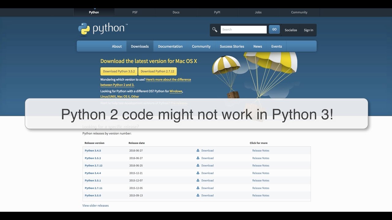 Python 2 Vs 3 On The Mac Youtube