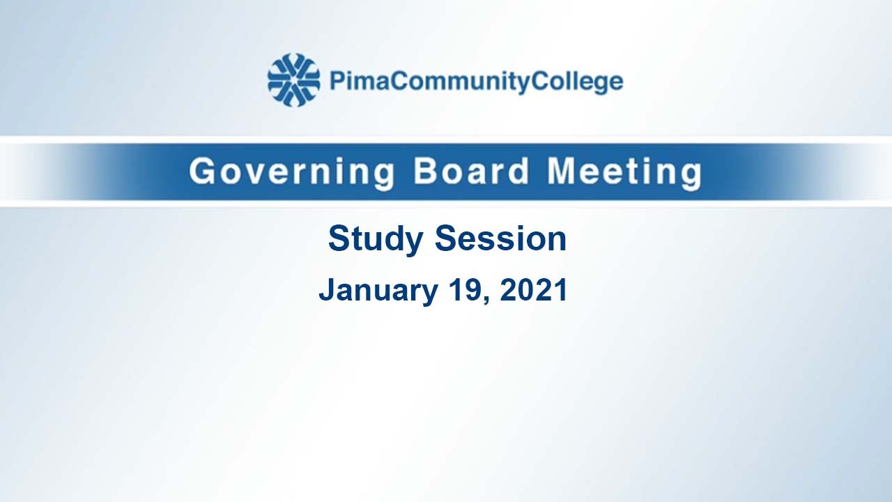 Pcc Governing Board Study Session January 19 2021 Youtube