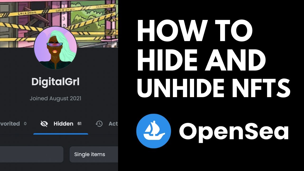 How To Hide And Unhide Nfts On Opensea Youtube
