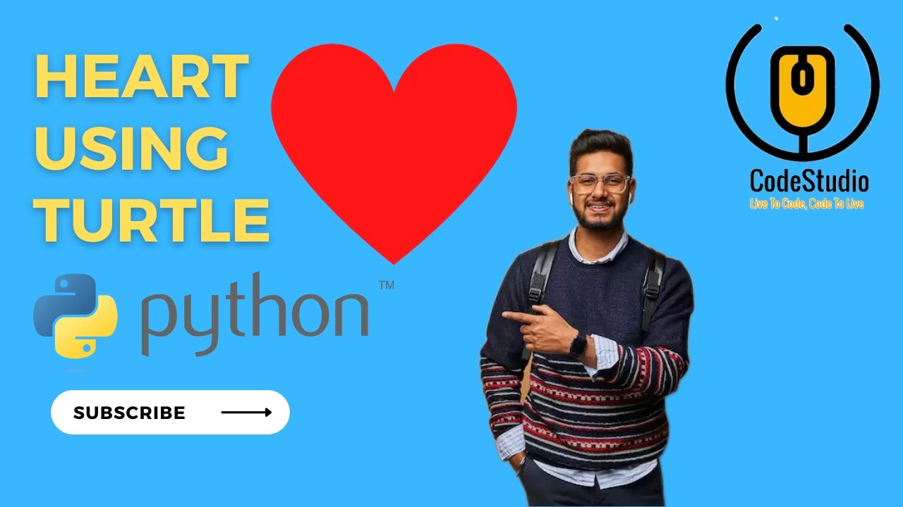 Draw A Heart Using Turtle In Python Youtube